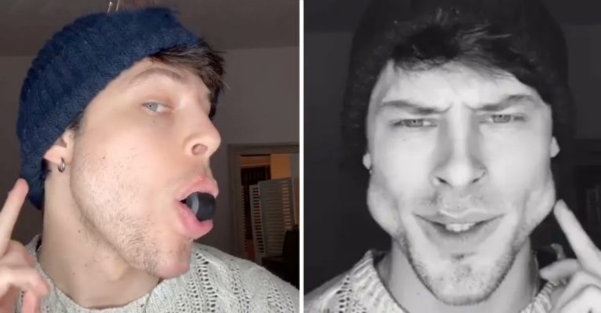 Modelo Hace Ejercicios Para Definir Su Mandíbula Y Luego De 2 Meses ...